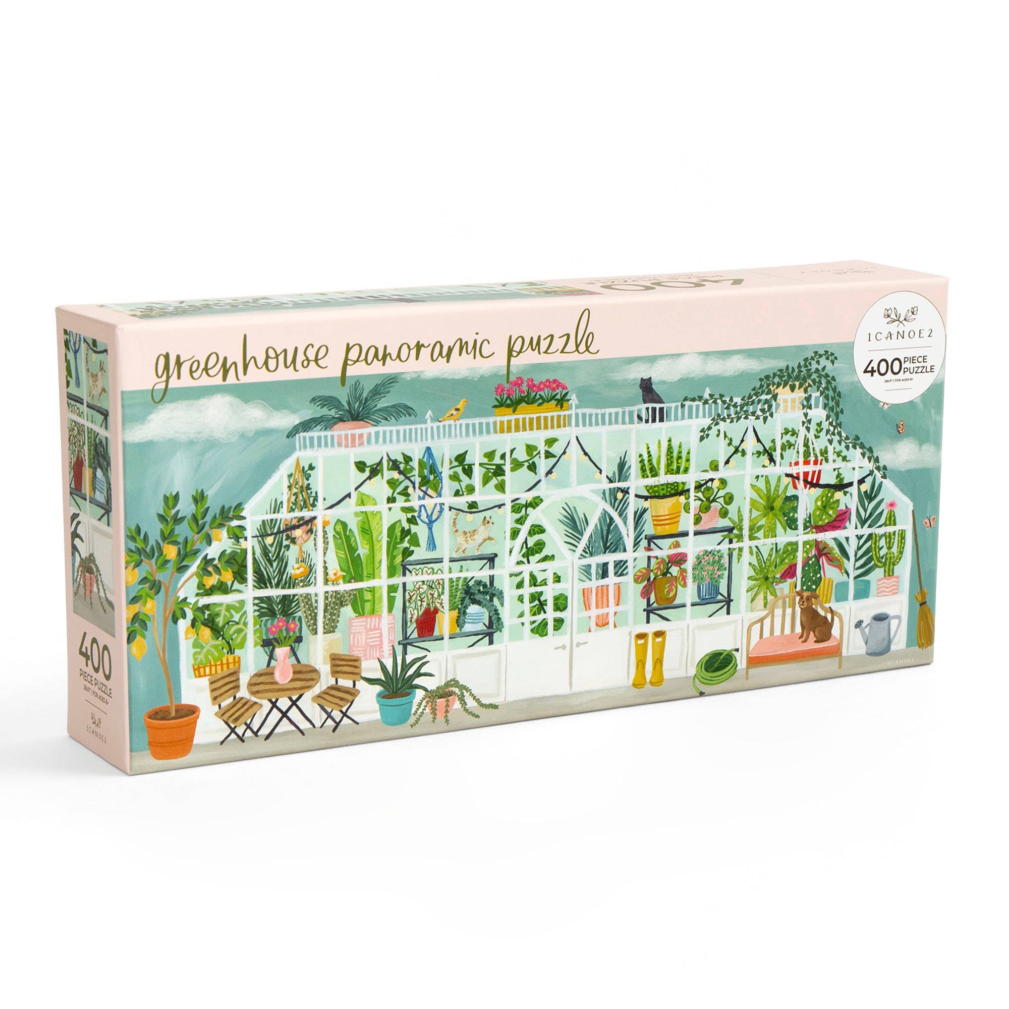 Greenhouse Panoramic - 400 Piece Jigsaw Puzzle – Little Red Wagon ...