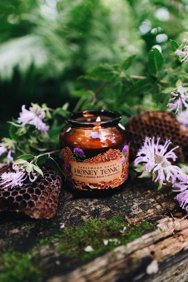 Honey Tonic | 8oz Apothecary Soy Candle | Wild Beragmot, Honey and Ton ...