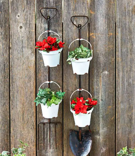 Rustic Garden Tool Planters – Little Red Wagon Native Nursery